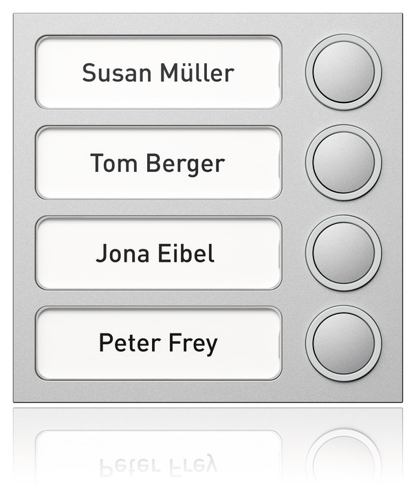 Ritto 1875420 Portier module à 4 touches argent - MINUSINES S.A.