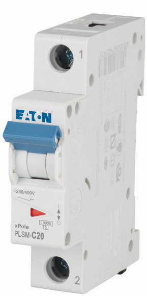 Eaton PLSM-C20-MW disjoncteur modulaire 1P 20A courbe C, 10 kA - MINUSINES S.A.